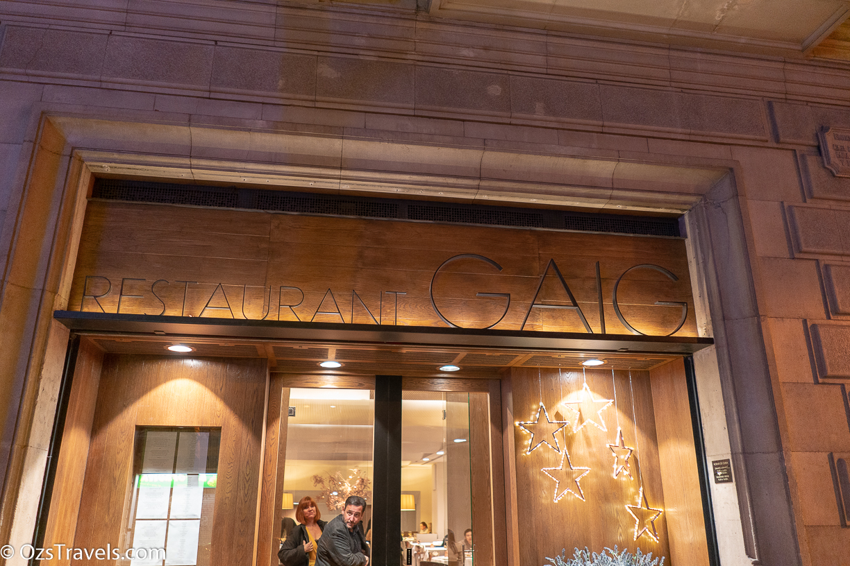 Restaurant Gaig Barcelona Spain - Oz's Travels