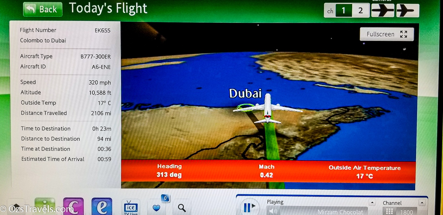 Colombo to Dubai - EK655 - Oz's Travels